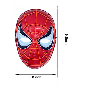 RIDDIM Spider Led Mask for Kids, Super Hero Cosplay, Light up Scream Mask for Carnival, Halloween