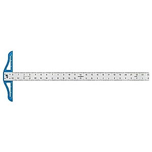 Fairgate 24" Aluminum T-Square t bar Ruler #fg63-124 Ruler, Read in inch, Made in USA