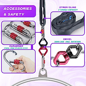 TESLANG Aerial Hoop, Lyra Hoop Set Stainless 85cm/90cm Single Point Hoops Circus for Beginners Professionals, Aerial Ring Kit with Rigging Carry Bag, Aerial Yoga Equipment, WILL 660 LBS (300KG)