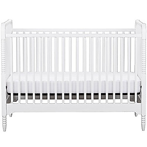 Little Seeds Rowan Valley Linden Wooden Baby Crib with Spindle Work in White
