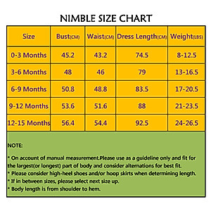 NIMBLE Baby Girls Baptism Delicate Embroideried Gown with Bonnet for 0-12 Months