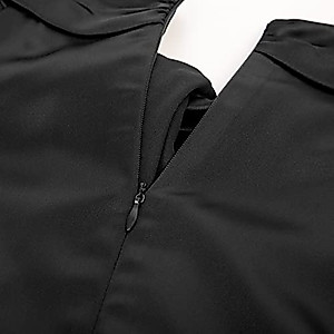 Satin Dress for Women Wedding Guest Halter Party Cocktail Dress Black L