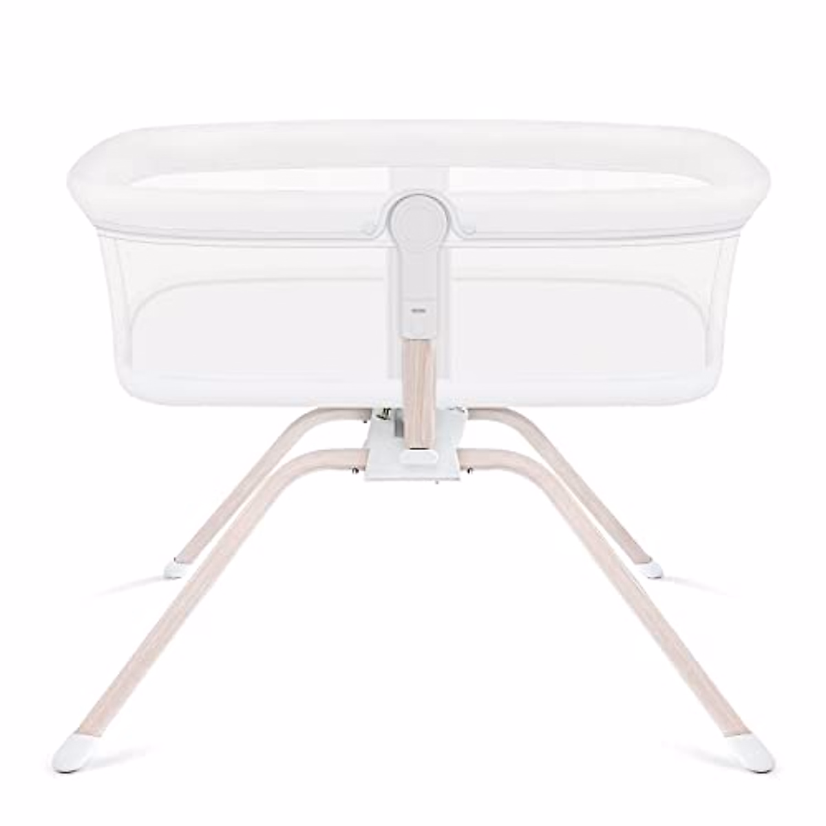 TCBunny Rocking Bassinet & Baby Bassinet Bedside Sleeper, 2-Sided Mesh Portable Bed Crib for Newborn Baby, Trave Bag Included (White)