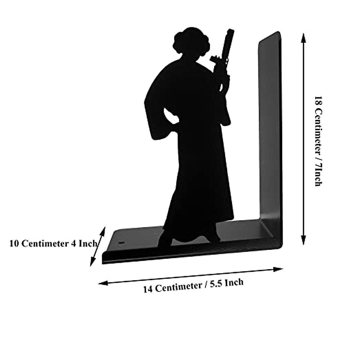 HeavenlyKraft Decorative Metal Bookends, Non Skid Book End, Superhero Bookends, Library Bookends, Bookends for Shelf, Book Stopper for Home/Office Decor/Shelves, 7 X 5.51 X 4 Inch Per Piece