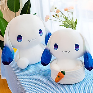 OULV Cute Plushies Dog Stuffed Animals Big Ear White Plush Toy Hugging Animal Soft Gift Accompany for Boy Girls Kids Birthdays Christmas, Body Pillow (11.8inch)…