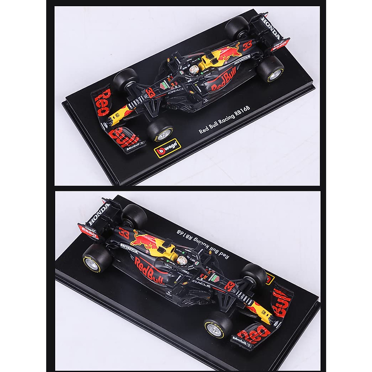 pchmodel 1:43 F1 RB16B Red Bull Racing Car 2021 NO.33 &11 Alloy Luxury Vehicle Diecast Cars Model Toy Collection by Bburago 38056 (RB16B NO.33 Hardcover Edition)