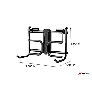 ClosetMaid MaxLoad 3-Pack Garage Hooks & Hangers Wall Mount Heavy Duty Storage for Long Handle Tools, Cords, Hoses, Shovels, Rakes, Brooms, Black