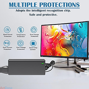 DC 19V Power Supply Ac Adapter for Samsung 32" TV UN32J400 UN32J5003AF UNJ32J5205 LED Monitor, LG Monitor 22" 24" 27" 29" 32" 22LN4510 24EN33 24LH4830 27EA63V-P 34UM69 Cord Tip 6.5mm