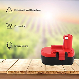 CREABEST 18V 3.5Ah Ni-MH Replacement Battery for Bosch BAT181 BAT180 BAT025 BAT026 BAT160 BAT189 33618 52318 3860K 2607335265 2607335266 2607335270