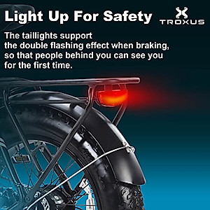 TROXUS Fat Tire Electric Bike for Adults,750W Hub Motor 48V 12.8Ah Battery, 20" x 4'' Fat Tire Ebike for Adult, Step-Thru Electric Bicycle with Shimano 7-Speed