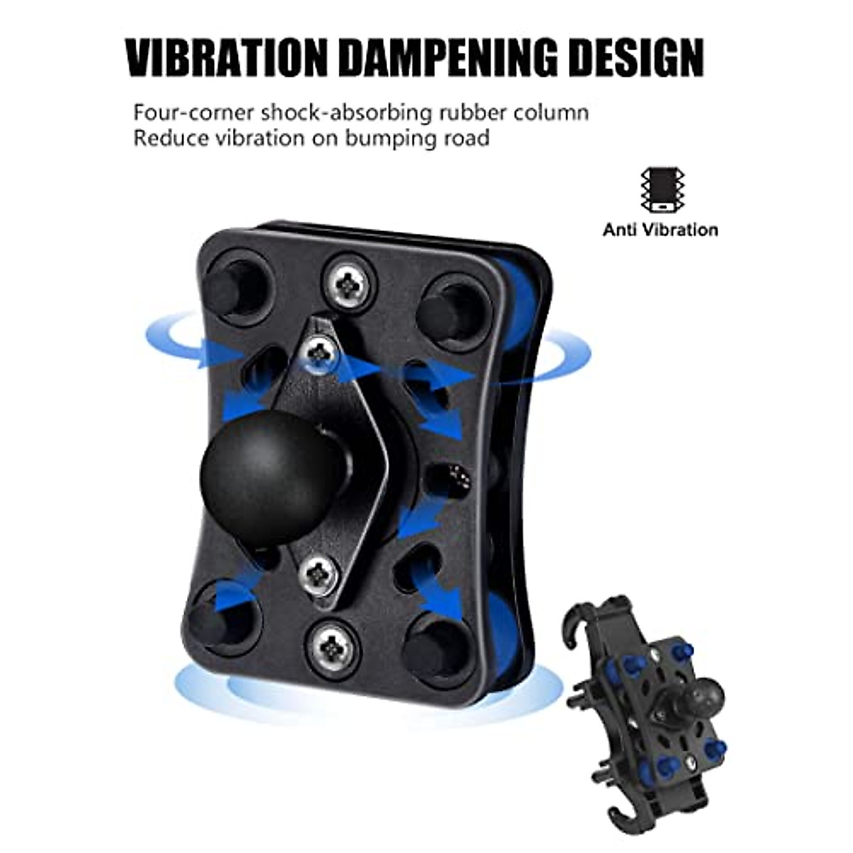 ZIDIYORUO Motorcycle ATV Phone Holder, Aluminum Heavy Duty Phone Mount for Motorcycle Universal 7/8"-9/8" Handlebars, Fit for All iPhone 14 13 12 Pro Max Android Samsung Smart Devices