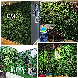 AI HUI Artificial Ivy Privacy Fence Screen 2PCS Square Greenery Walls Outdoor Privacy Screen Halloween Decorations Grass Backdrop Wall Panels for Indoor Garden Fence Greenery Walls