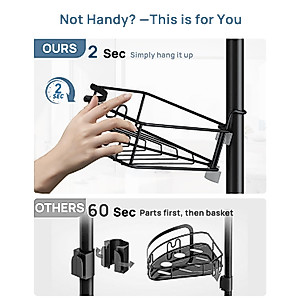 SEIRIONE Corner Shower Caddy Tension Pole, 4-Tier Rust-Free Shower Organizer Corner, Adjustable Shower Shelf for Inside Shower, Easy-Install Shower Rack for Shower Storage, 61.3 to 113Inch, Black