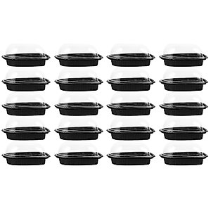 DOITOOL 20PCS Rotisserie Chicken Roaster Container with Lids - Plastic Disposable Take out Containers Carrier with Clear Dome Lid