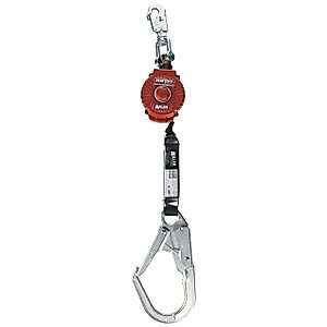 Miller by Honeywell MFL-8/6FT TurboLite Personal Fall Limiter with D-Ring Swivel Hook and Locking Rebar Hook