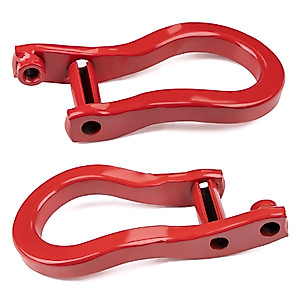 JDMON Compatible with Front Bumper Tow Hook Chevy Silverado 1500 Chevy Silverado 1500 2019 2020 2021 2022 Replaces 84280202 2Pcs (Red)