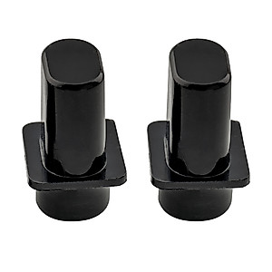 Musiclily Pro Inch Size Top Hat Guitar Telecaster Switch Tips 3-Way Pickup Selector Switch Knobs for US Fender Tele Style, Black (Set of 2)