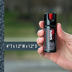 SABRE Magnum 60 Pepper Spray, 15 Bursts, 12-Foot (4-Meter) Range, Large 45 Gram Canister, UV Marking Dye, Wide Cone Spray Pattern, Black
