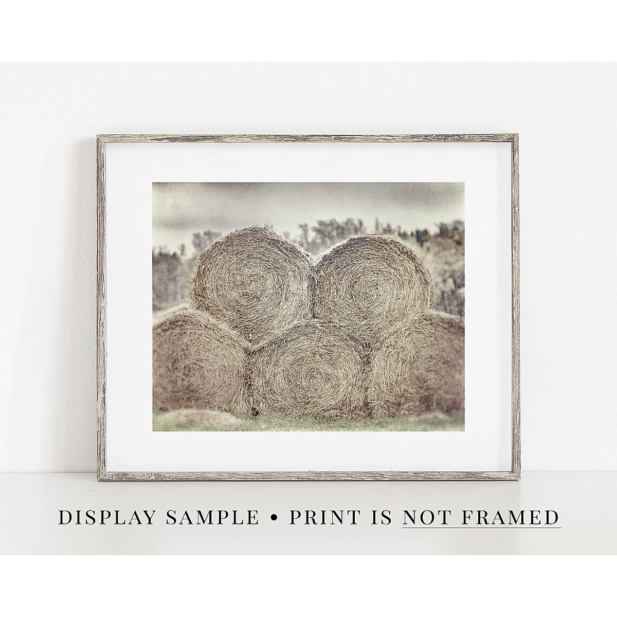 Lisa Russo Fine Art - Farmhouse Wall Decor Hay Bales Photo Print - Not Framed - Neutral Beige, Tan (8x10 Print Only)