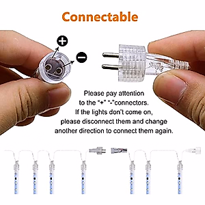 Misopily Meteor Shower Lights,Outdoor String Lights Christmas Lights,11.8 Inches 10 Tubes 240 LED Falling Rain Lights IP 67 Waterproof for Christmas Tree Decor Garden Yard,Blue