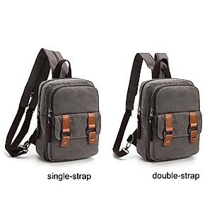 Arbag Small Cute Backpack Vintage Casual Canvas Shoulder Bag Daypack 8528bag,Grey