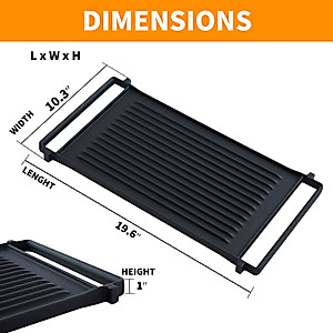 Upgraded WB31X24998 WB31X24738 Griddle Replacement for GE Stove Parts, JXGRILL1 Reversible Cast Iron Center Griddle Plate for GE Gas Range Cooktop Parts Stove Top Burner Griddle Pan Flat Top 1 Pack