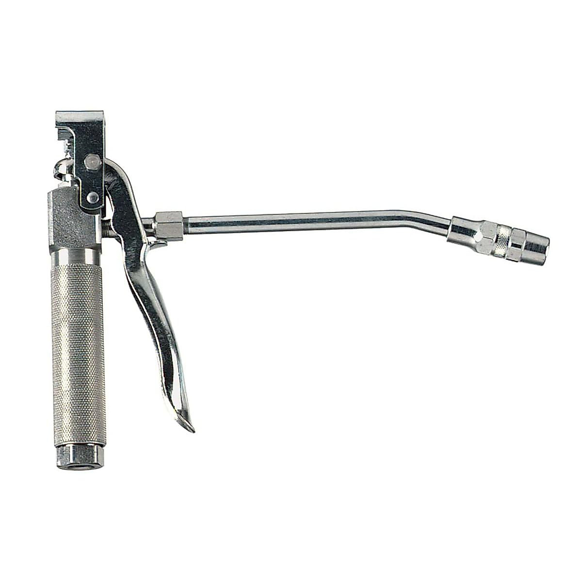 Lincoln 740 High-Pressure Steel Grease Control Valve with 6" Rigid Extension, 1/4" Female NPT Inlet, 1/8" Female NPT Outlet, 7,500 PSI Maximum Operating Pressure, Trigger Guard, Ergonomic Design