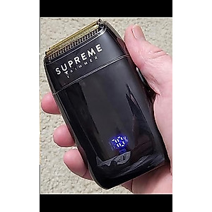 SUPREME TRIMMER Foil Shaver STF600 | Men's Electric Razor for Men (60 Min Runtime) Mens Head Shaver Barber use | Crunch Lite Black