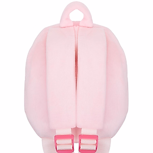 HONGTEYA Toddler Backpack Plush Backpack for Kids Soft Mini Backpack for Girls Animal Toys Pink Birthday Easter Christmas Gift for Age 1 2 3 4 5