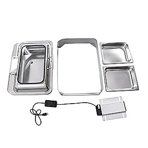 Acesunny Food Warmers for Parties Buffets Electric, Stainless Steel Buffet Server and Warming Tray, 9L, Chafing Dish Buffet Set - Adjustable Temperature + Hot Plate Electricgn 1/2