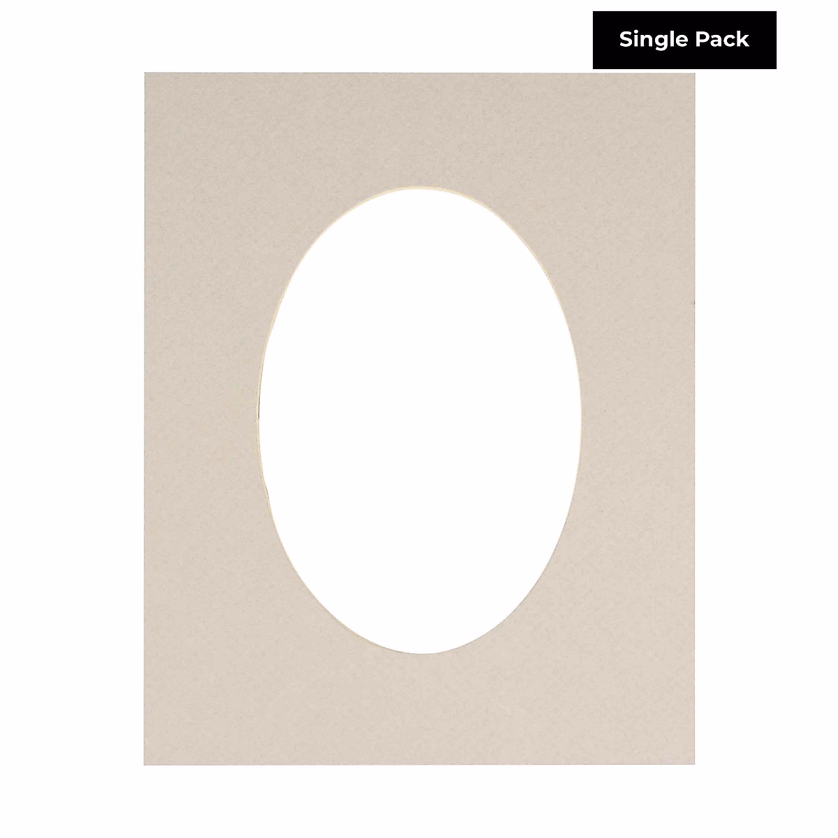 CountryArtHouse Grey Acid Free 11x14 Oval Picture Frame Mat with White Core Bevel Cut for 8x10 Pictures - Fits 11x14 Frame - Pack of 1 Matboard