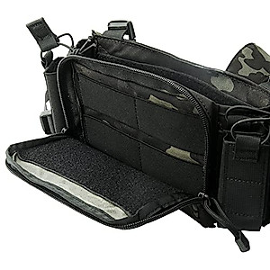 Roseboon Tactical Vest Outdoor Chest Rig Ultra-Light Breathable Combat Training Vest Adjustable for Adult Modular Chest Rig