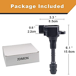 JDMON Ignition Coils Pack Compatible with Nissan Altima Frontier Maxima Pathfinder Murano Quest Infiniti QX4 I35 Replaces 222488J115 224488J111 22448-8J11C UF-349 3.5L 4.0L V6 Coil Pack