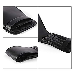 Eyebrow Tweezers, 4 Pack Stainless Steel Slant Tweezer Set and Pointed Hair Removal Tweezers, Precision Tweezers for Ingrown Hair, Eyebrows Plucking, Daily Beauty Tool for Women and Men (Black4)