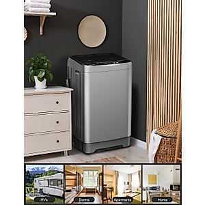 Portable Washing Machine - Compact 2.3 Cu.ft Portable Washer, Full-Automatic Top Loader for Space Saving, Ideal for Apartments, Homes, and Dorms, 10 Wash Cycles, Low Noise, IPX4