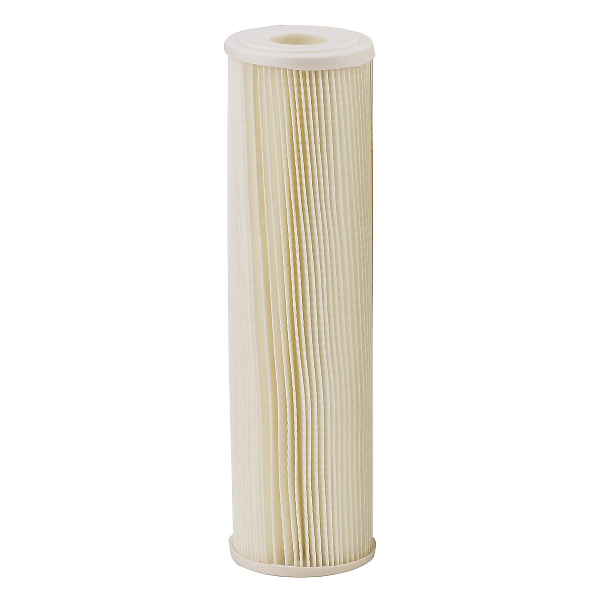 Pentair Pentek ECP5-10 Sediment Water Filter, 10-Inch, Under Sink Pleated Cellulose Polyester Replacement Cartridge, 10" x 2.5", White End-Cap, 5 Micron