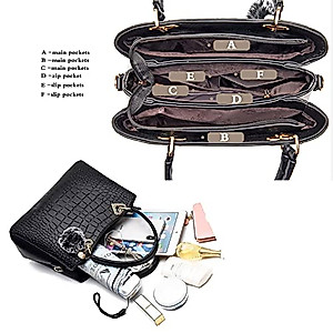 JHVYF Women Purses Handbags Fashion Ladies PU Leather Top Handle Satchel Shoulder Tote Bags #C Pink