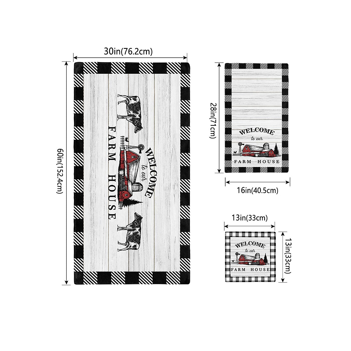 Farmhouse Barn Bathroom Towel Set,Microfiber Bath Kitchen Beach Hand Dish Towels Set,Quick Dry Luxury Soft Decorative Towels+Set Clearance Bulk Accessories Decor(3-PC) Rustic Rooster Wood Grain