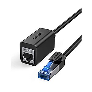 UGREEN Ethernet Extender Cable 6FT, Cat 8 Extension Network Cable 40Gbps 2000MHz RJ45 Network Patch Cord Double Shielding Male to Female Connector Compatible for Router PC Laptop Modem 6FT