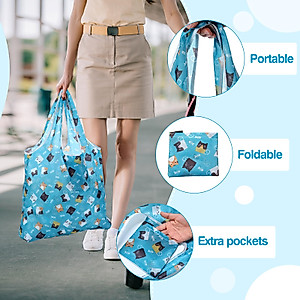 Paterr 50 Pack Reusable Grocery Bags Foldable Shopping Bags Bulk Washable Grocery Tote with Carry Pouch for Groceries(Classic)