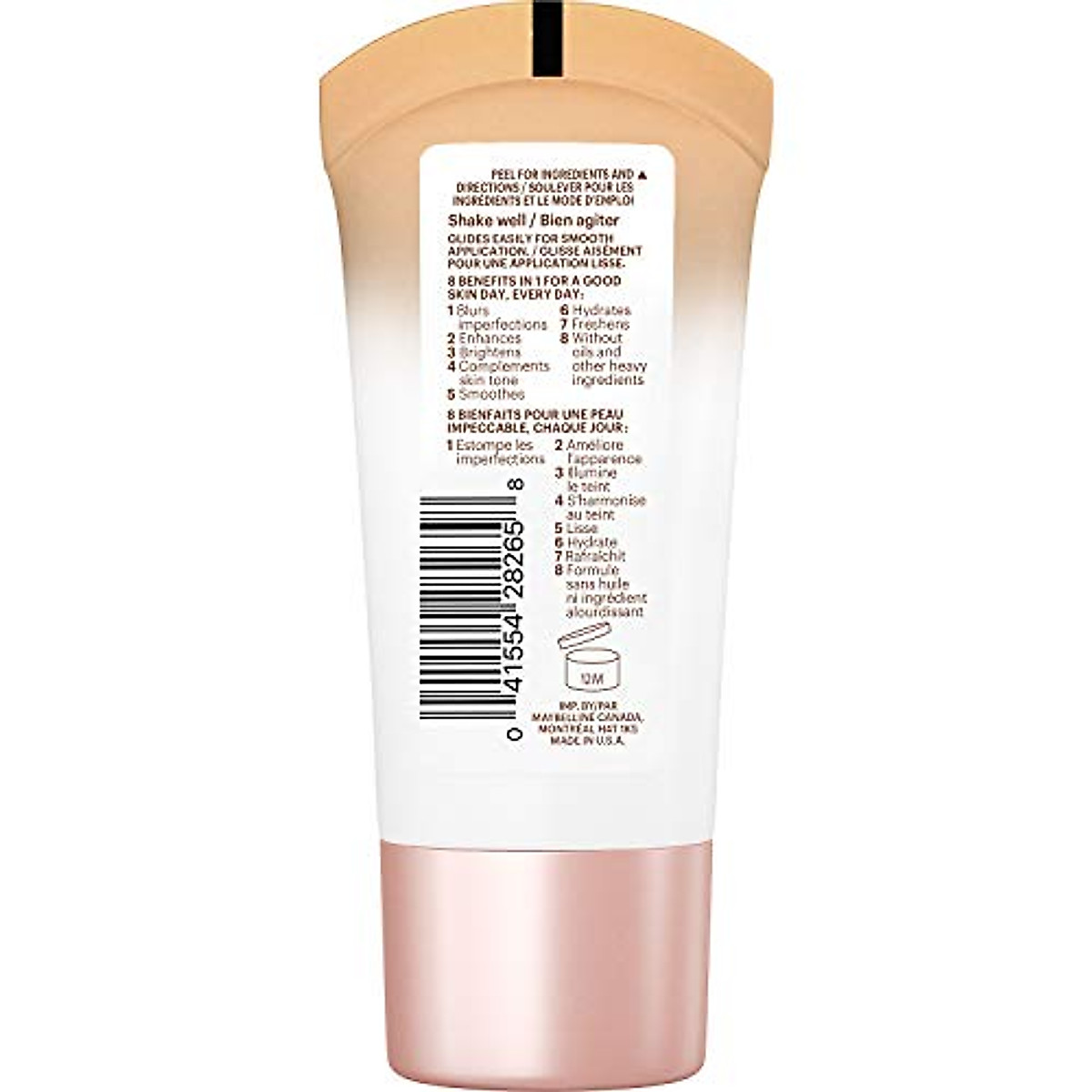Maybelline Dream Fresh Skin Hydrating BB cream, 8-in-1 Skin Perfecting Beauty Balm with Broad Spectrum SPF 30, Sheer Tint Coverage, Oil-Free, Medium/Deep, 1 Fl Oz