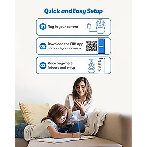 Security-Camera-for-Baby-Monitor-2K Wi-Fi Cameras-for-Home-Security, Pan/Tilt/Zoom Indoor Camera Wireless with Phone APP, 2-Way Audio, Motion Detection, Night Vision