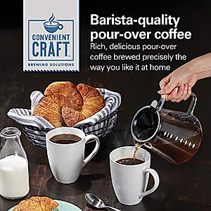 Hamilton Beach Craft Programmable Automatic Coffee Maker Brewer or Manual Pour Over Dripper with 5 Strengths and Integrated Scale, 8 Cups, Includes Cone Filter Set, White (46700)