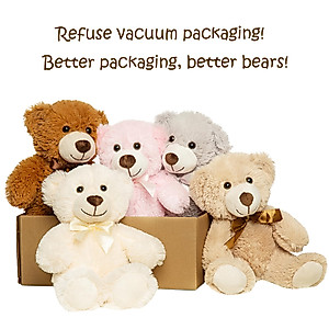 Quaakssi Teddy Bears Bulk 5 Packs Teddy Bear Stuffed Animal Plush Toys 5 Colors Gift for Kid Girlfriend,13.5 Inches Stuffed Bears for Christmas Valentine’s Day Birthday Wedding Party