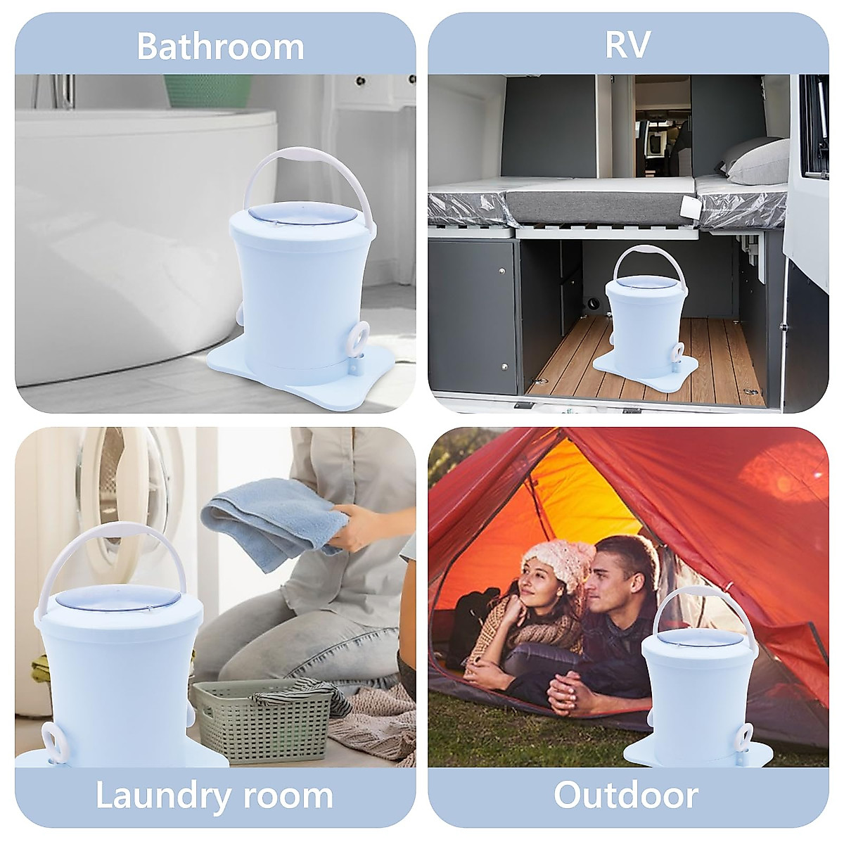 Mini Manual Clothes Dryer, Foot Powered Washing Machine, Manual Draw Cord Spin Dryer, Compact Washer Dehydrator for Home, Dorm, Apartment, RV, Travel, Outdoor Use