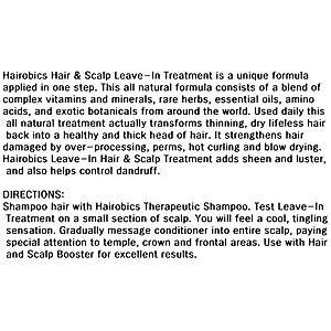 Hairobics Leave-In Treatment for Hair Loss, Hair Breakage, Slow Growth, and Thinning Hair 8oz