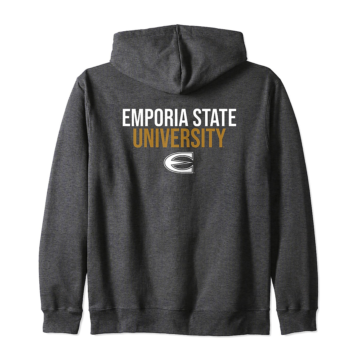Emporia State University ESU Hornets Stacked Zip Hoodie