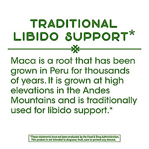 Nature's Way Maca Root, Traditional Libido, Energy, and Stamina Support*, 525mg per serving, 100 Vegan Capsules