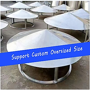 JUCCJUXIN Chimney Cowl Cap Tool,Cone Top Chimney Cap,Roof Line Cap Stainless Steel Outdoor Ventilation Exhaust Vent Cap,for Ducting Ventilation Cap Rain Hat Hood,Customizable,d8cm/3.15in