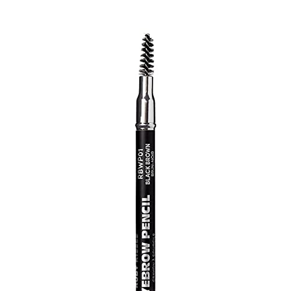 Ruby Kisses GoBrow Eyebrow Pencil, Sharpenable, Longwear, Long Lasting Eyebrow Wooden Pencil for Natural-Looking Brows 6 PACK (Black Brown)